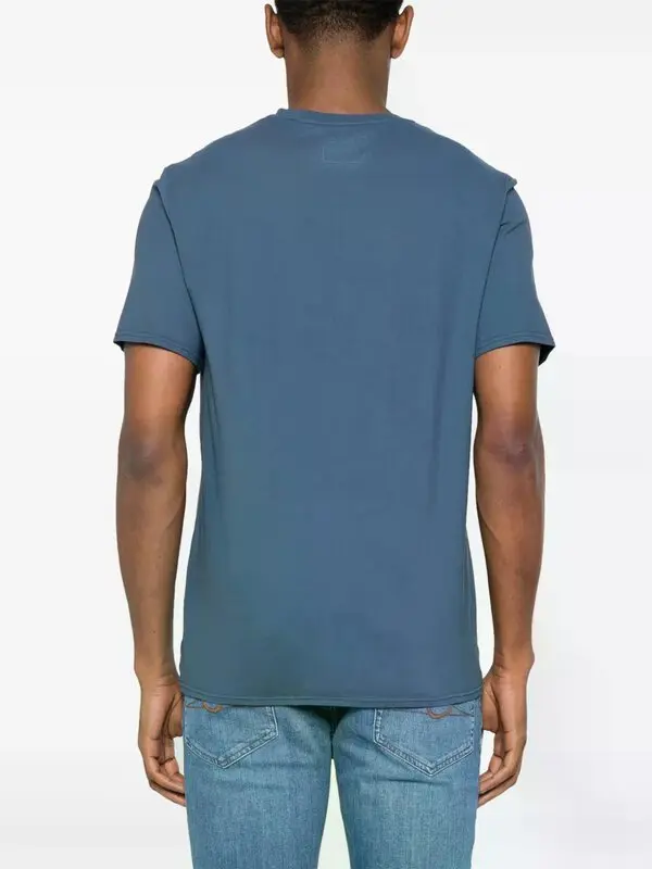 Fedeli Short-sleeve Cotton T-shirt - Blue