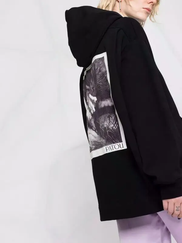 PATOU Funnel-neck Graphic Hoodie