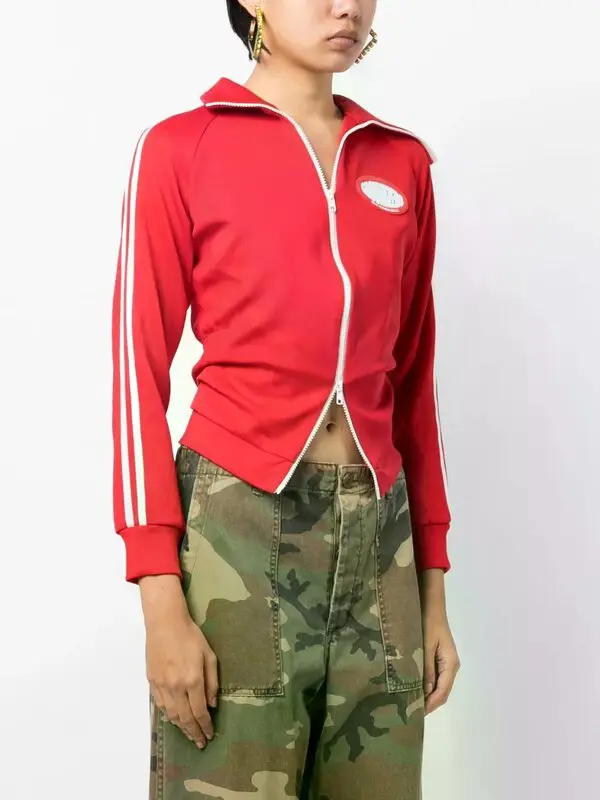 GROUND ZERO Logo-patch Zip-up Jacket - Red