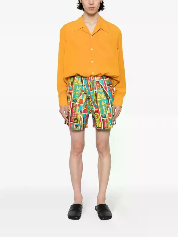 BODE Graphic-print Bermuda Cotton Shorts