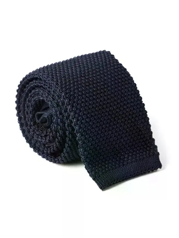 Brunello Cucinelli Fine Knit Neck Tie - Blue