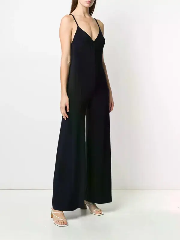 Norma Kamali Slip Wide-leg Jumpsuit - Black