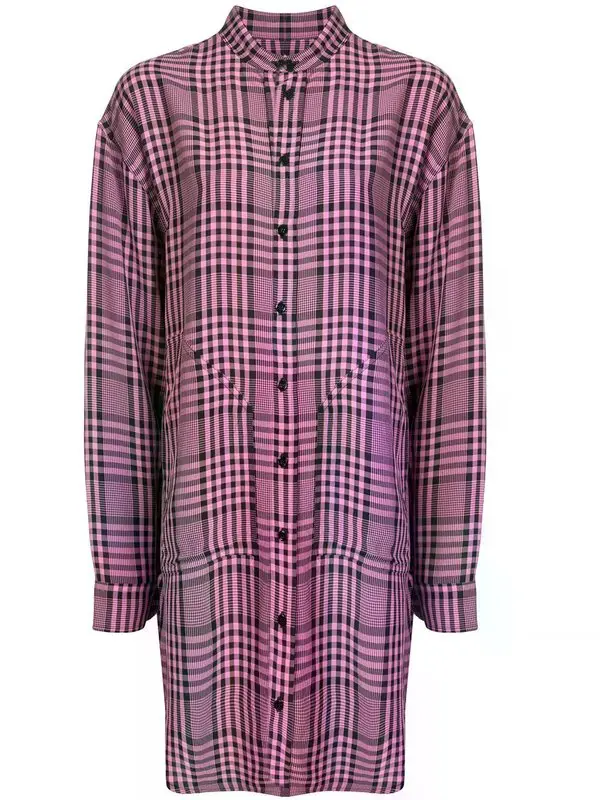 Colville Asymmetrical Hem Checked Shirt