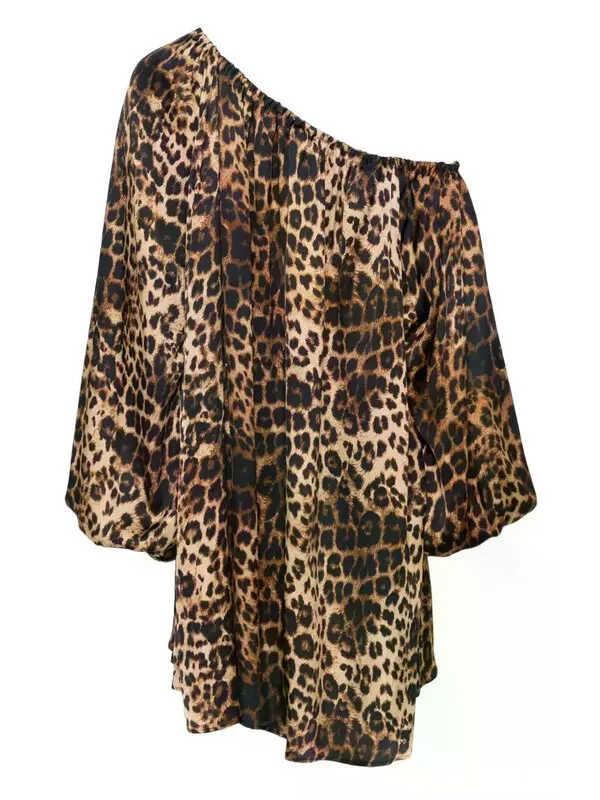 Simonette Ravizza One-shoulder Printed Mini Dress