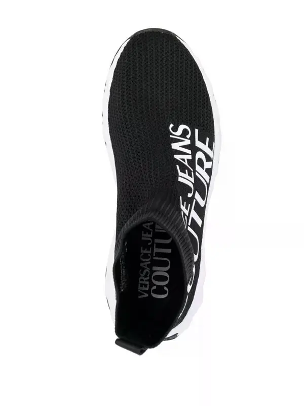 Versace Logo Print Sock Sneakers