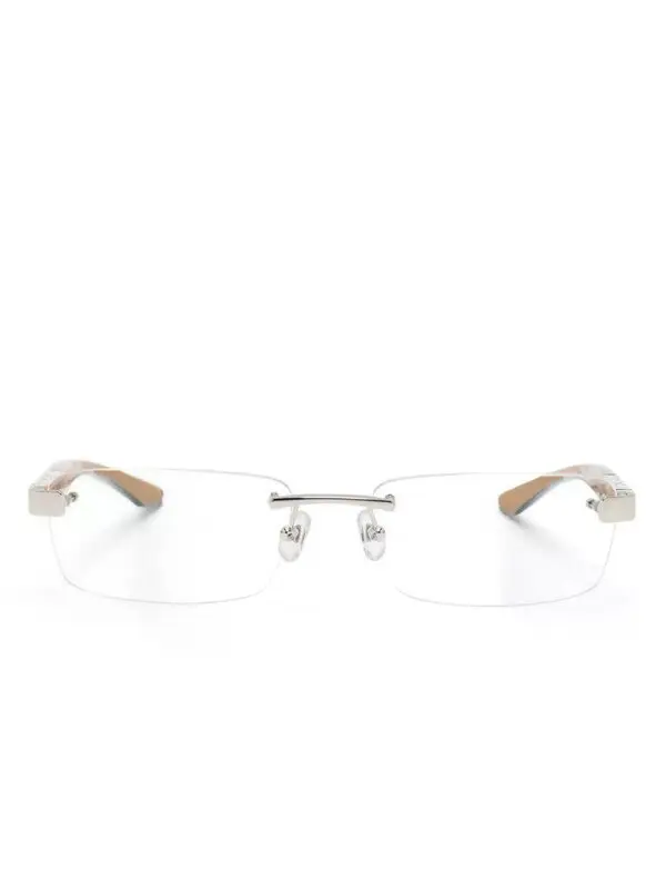MAYBACH EYEWEAR The Artist Iii Rimless Rectangle Eyeglasses - Silver