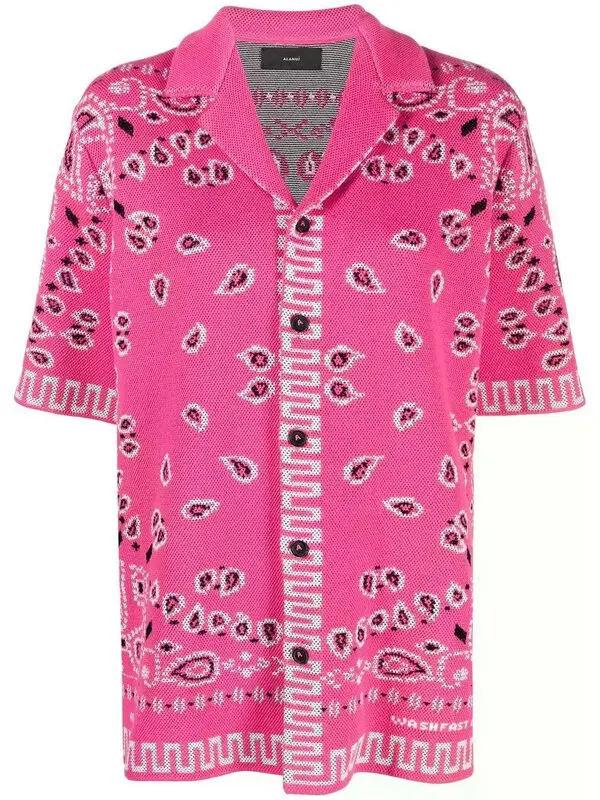 Alanui Paisley Print Short Sleeve Shirt - Pink