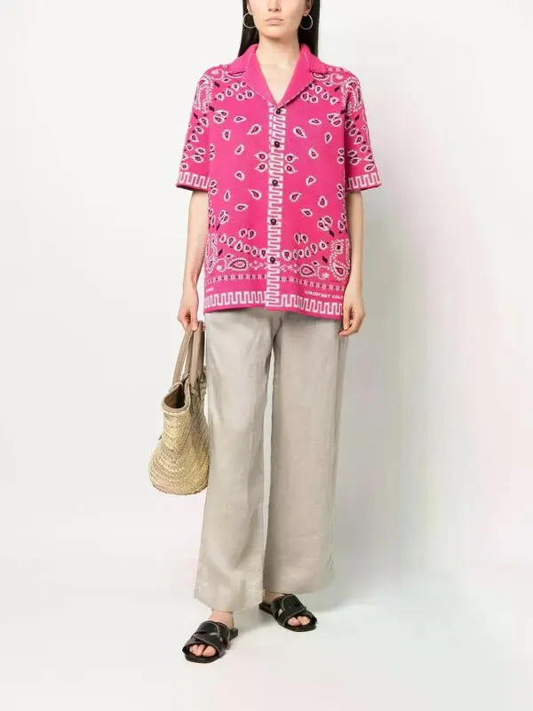 Alanui Paisley Print Short Sleeve Shirt