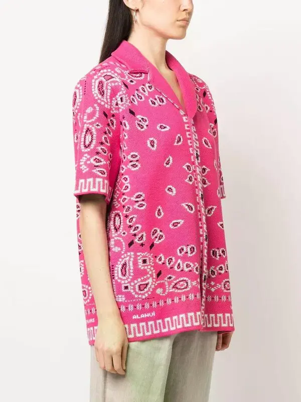 Alanui Paisley Print Short Sleeve Shirt