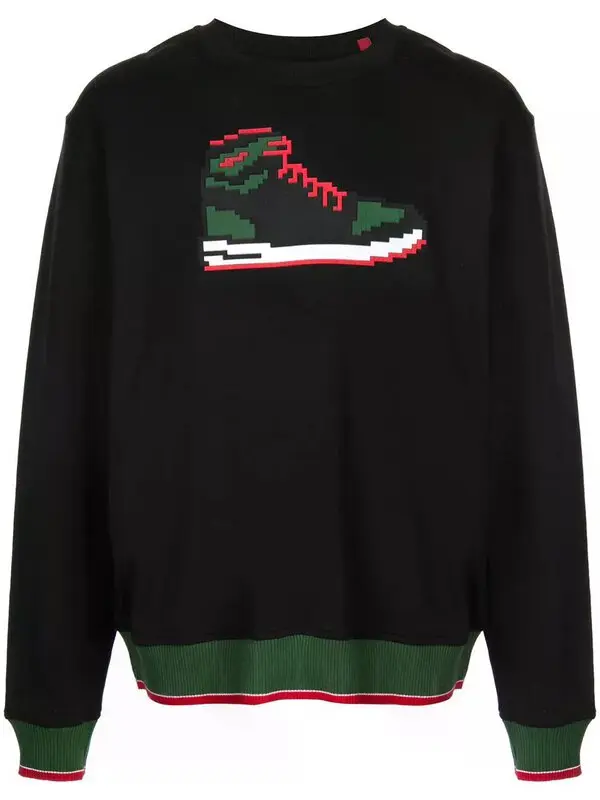 MOSTLY HEARD RARELY SEEN 8-BIT Red Sneak Sweatshirt - Black