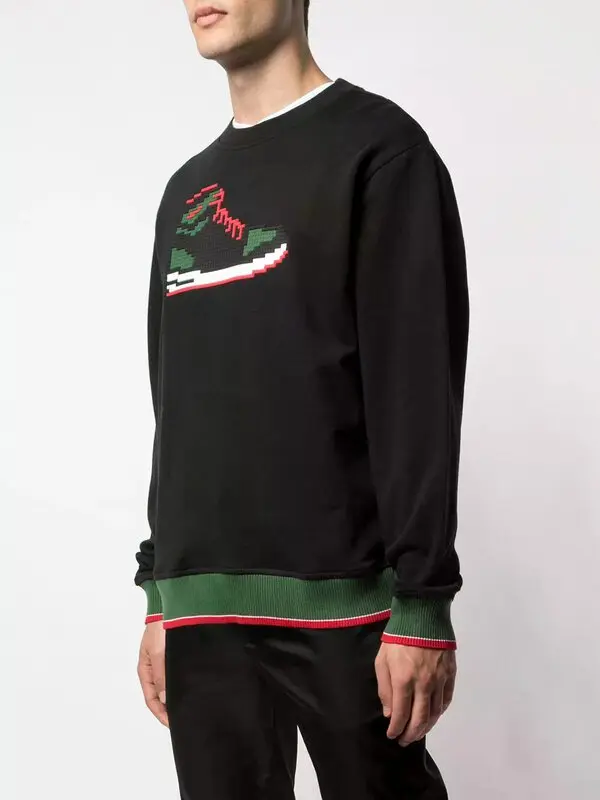 MOSTLY HEARD RARELY SEEN 8-BIT Red Sneak Sweatshirt - Black