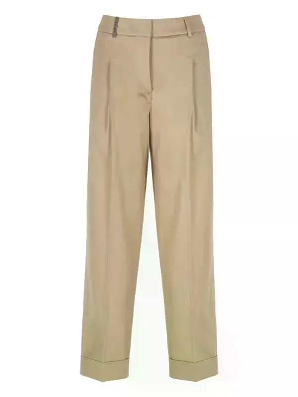 Peserico Pleated Trousers With Belt Loops