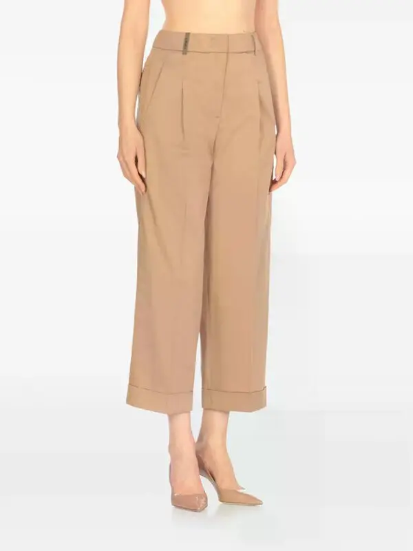 Peserico Pleated Trousers With Belt Loops
