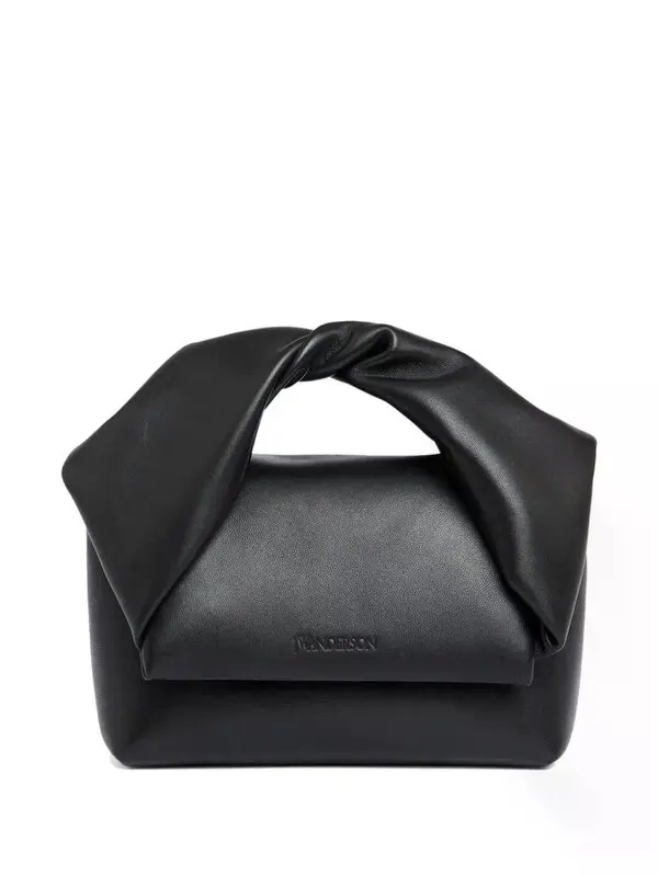 JW Anderson Twister Leather Tote Bag - Black