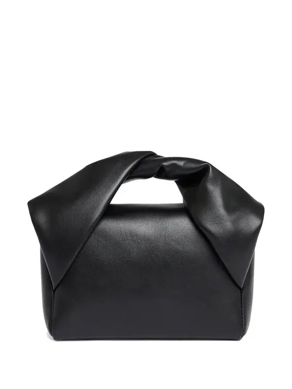 JW Anderson Twister Leather Tote Bag - Black