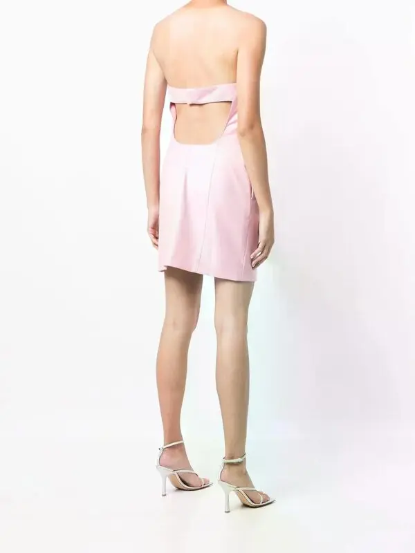 Rokh Strapless Open Back Mini Dress