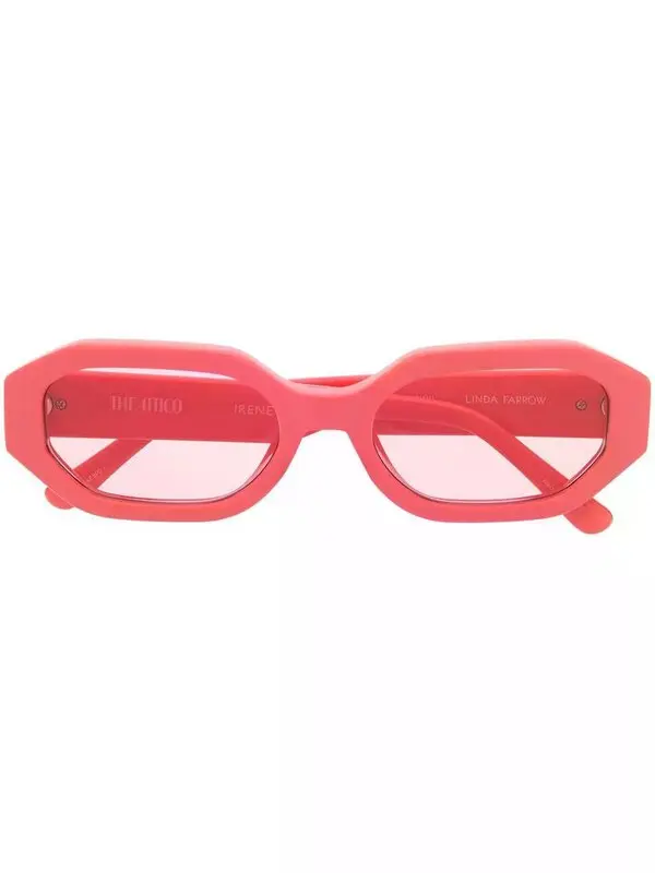 Linda Farrow X The Attico Irene Geometric Sunglasses - Pink