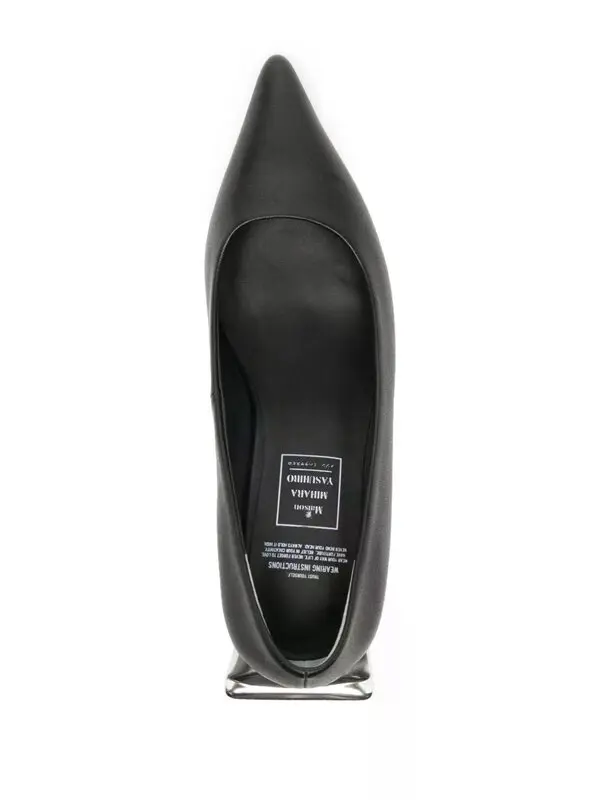 Mihara Yasuhiro Leather Pumps With Sculptural Heel
