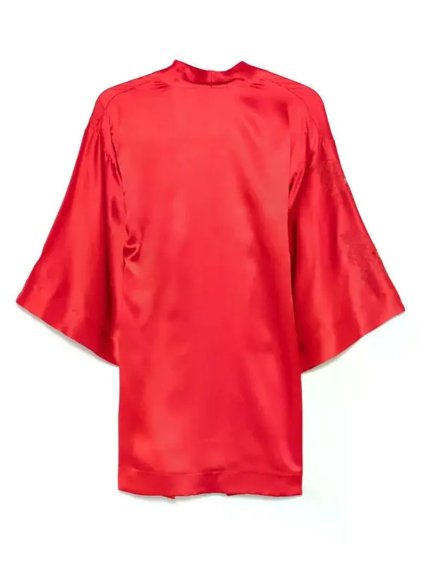 Carine Gilson Calais Caudry-lace Silk Robe