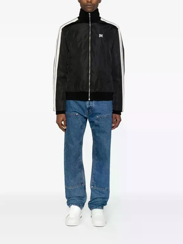 Palm Angels Monogram-embroidered Padded Bomber Jacket