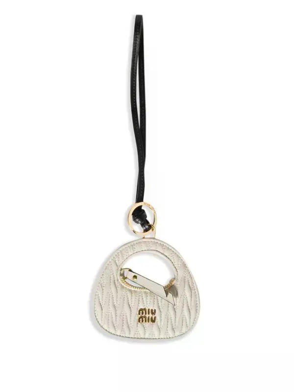 Miu Miu Bag-charm Keyring - White