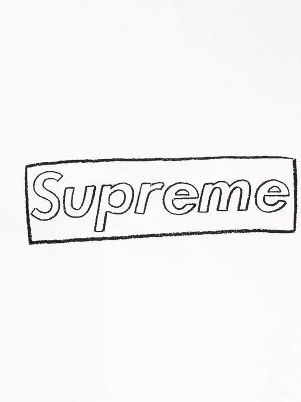 Supreme X Kaws Chalk Logo T-shirt - White