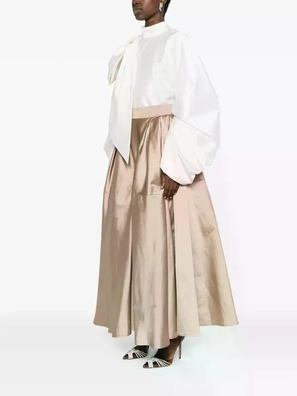 GABY CHARBACHY Satin Flared Skirt Set