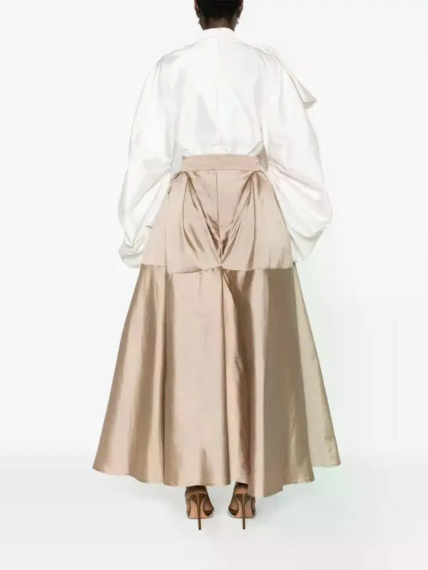 GABY CHARBACHY Satin Flared Skirt Set
