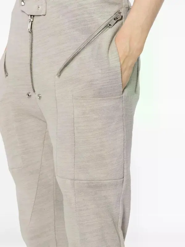 Rick Owens Decorative Zip Cotton Trousers - Grey