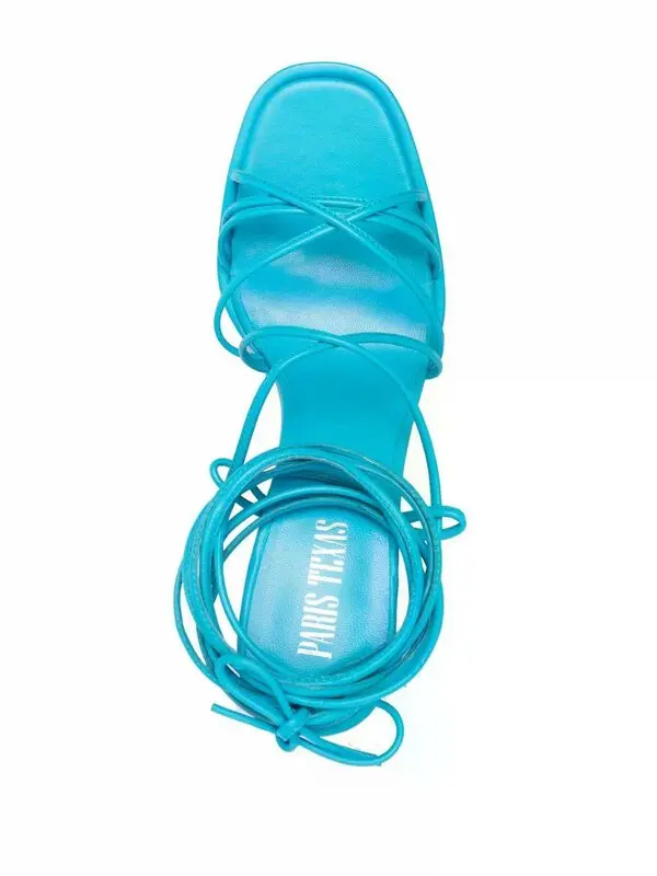 Paris Texas Tie-detail Open-toe Platform Sandals - Blue