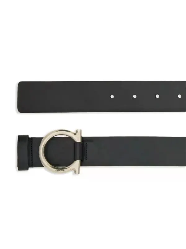 FERRAGAMO Gancini Buckle Leather Belt