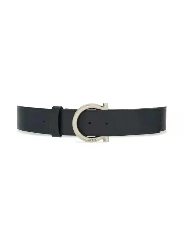 FERRAGAMO Gancini Buckle Leather Belt