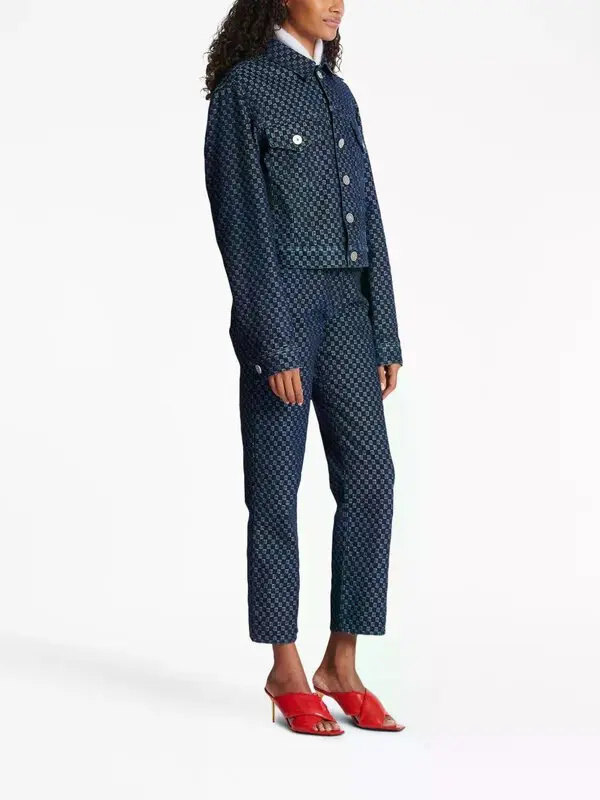 Balmain Monogram-print Denim Jacket