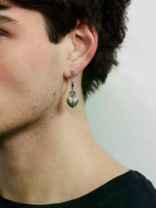 Emanuele Bicocchi Sacred Heart Earring - Silver