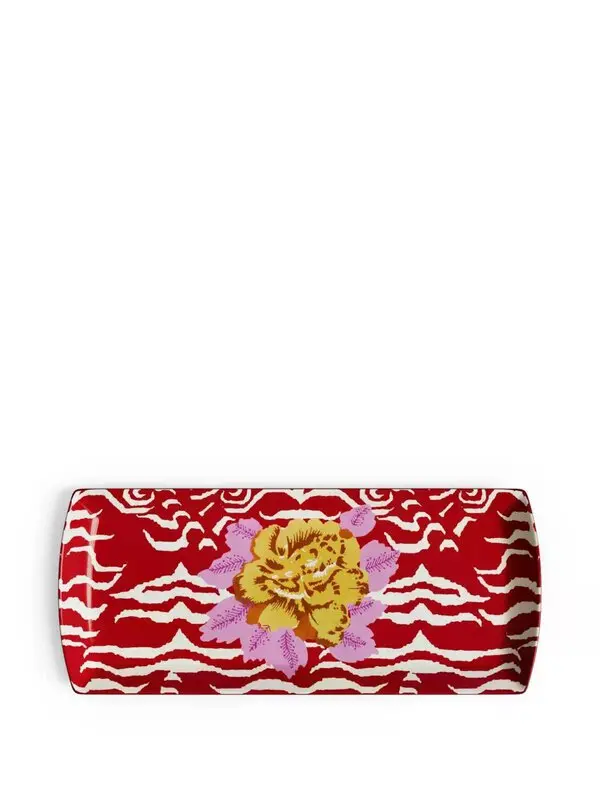 LISA CORTI Printed Platter - Red