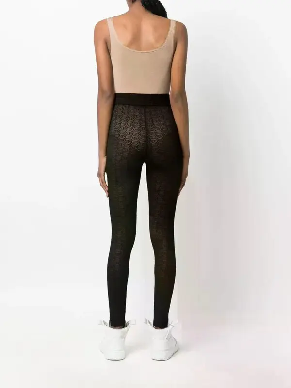Philipp Plein Tulle Monogram Leggings