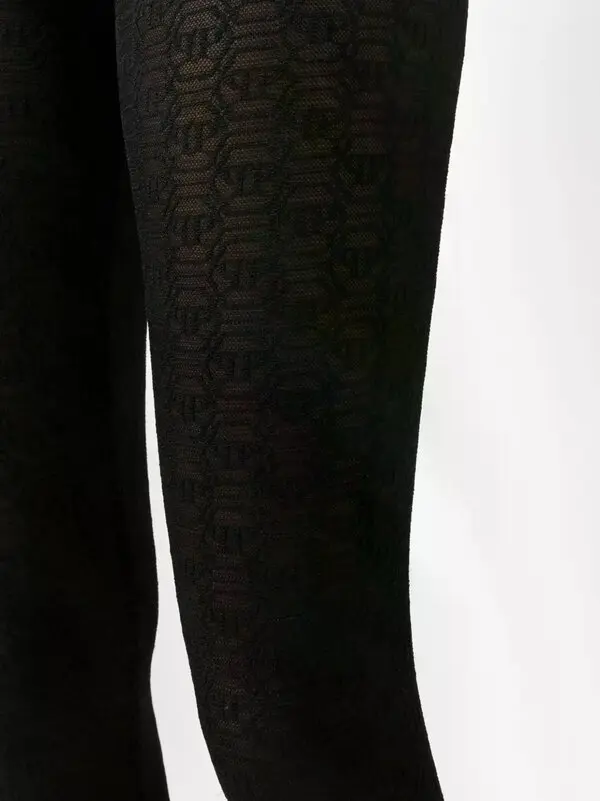 Philipp Plein Tulle Monogram Leggings