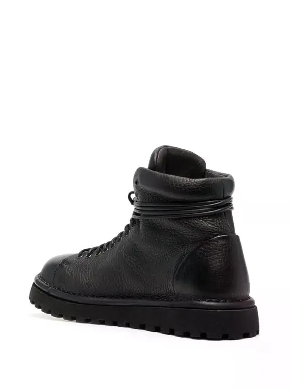 Marsèll Calf Leather Combat Boots - Black