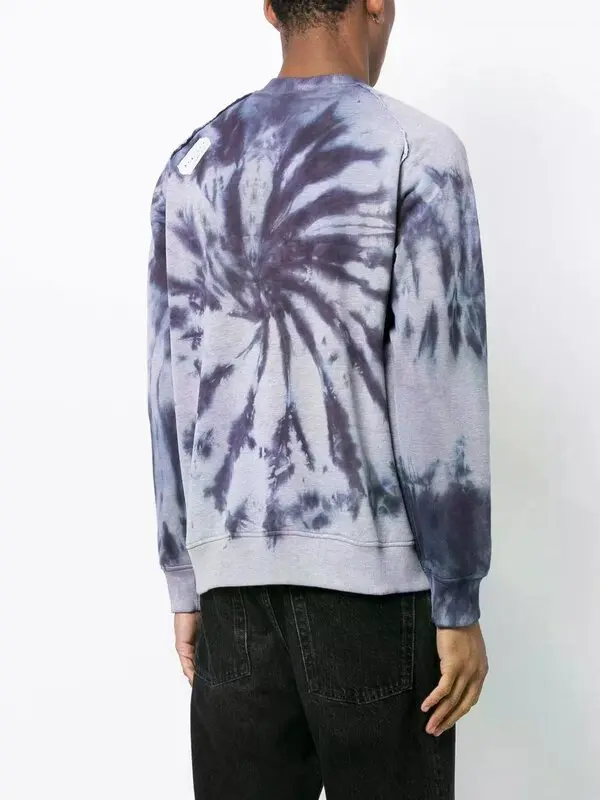 STAIN SHADE Hiroshi Fujiwara Tie-dye Print Sweatshirt - Blue