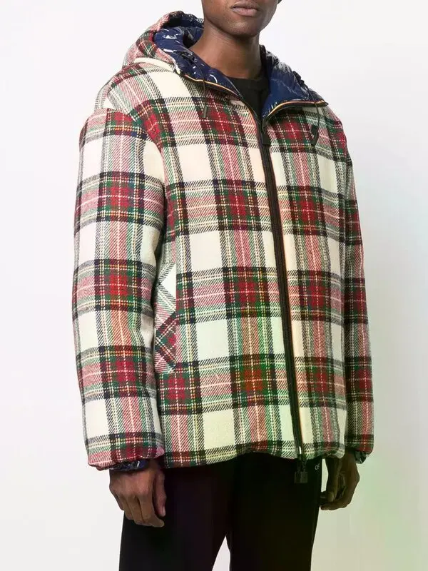 K-WAY Virgin Wool Checked Down-filled Jacket