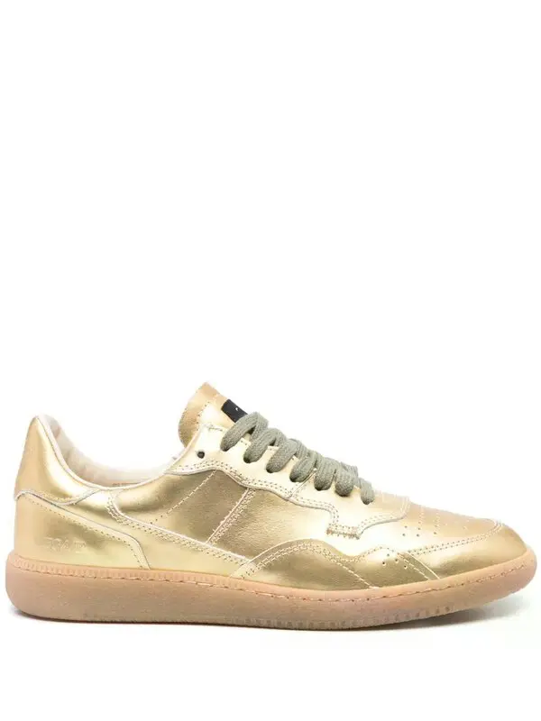 HIDNANDER Mega T Sneakers Tone Metallic Perforated Lace-up - Gold