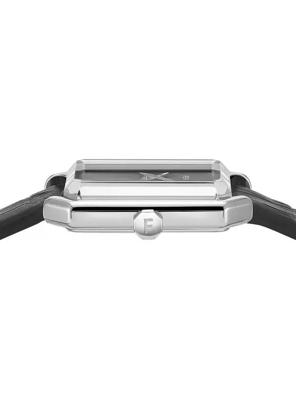 FERRAGAMO Crystal Tank Stainless Steel Watch