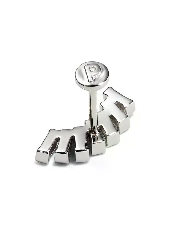 PERSEE 18k White Gold Baguette Diamond Earring