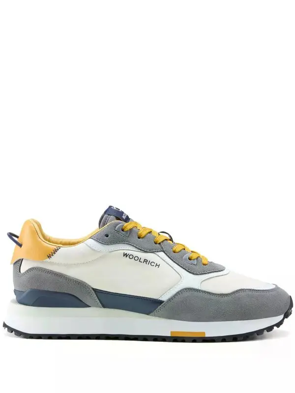 Woolrich Retro Panelled Suede Sneakers - Grey