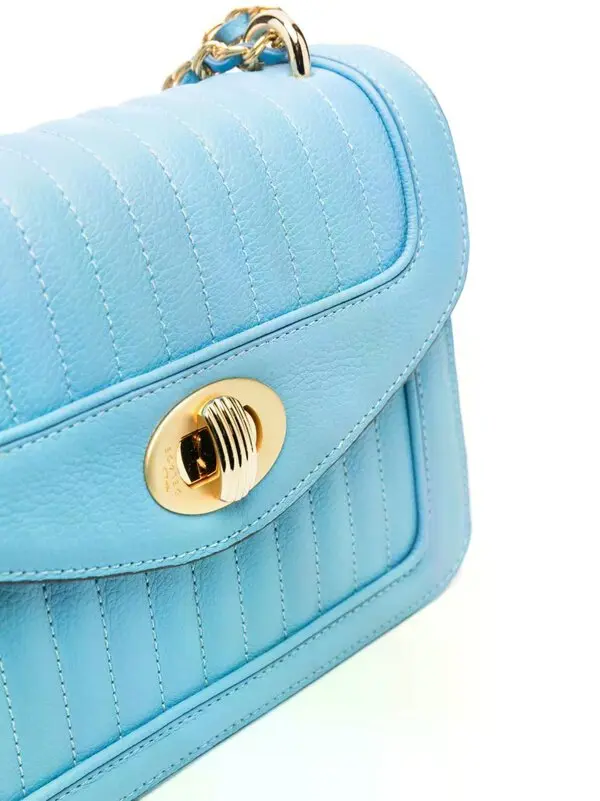 DELAGE Mini Ginette Shoulder Bag - Blue