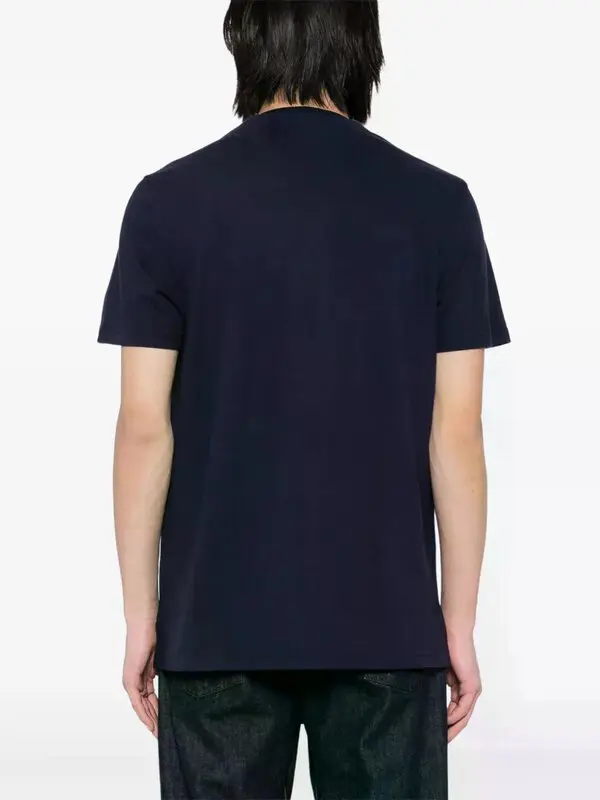 BRETT JOHNSON Double-collar T-shirt - Blue