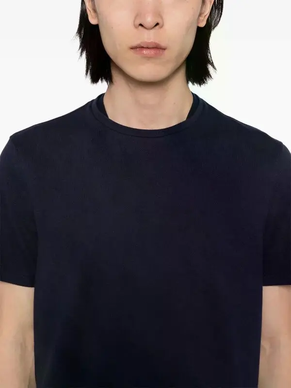 BRETT JOHNSON Double-collar T-shirt - Blue