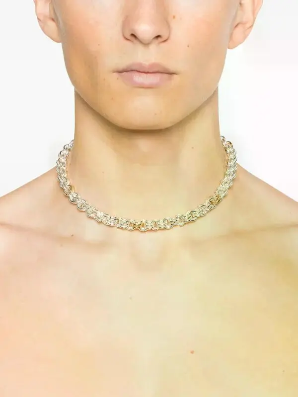 OUIE 14kt Yellow Gold And Sterling Chain Necklace