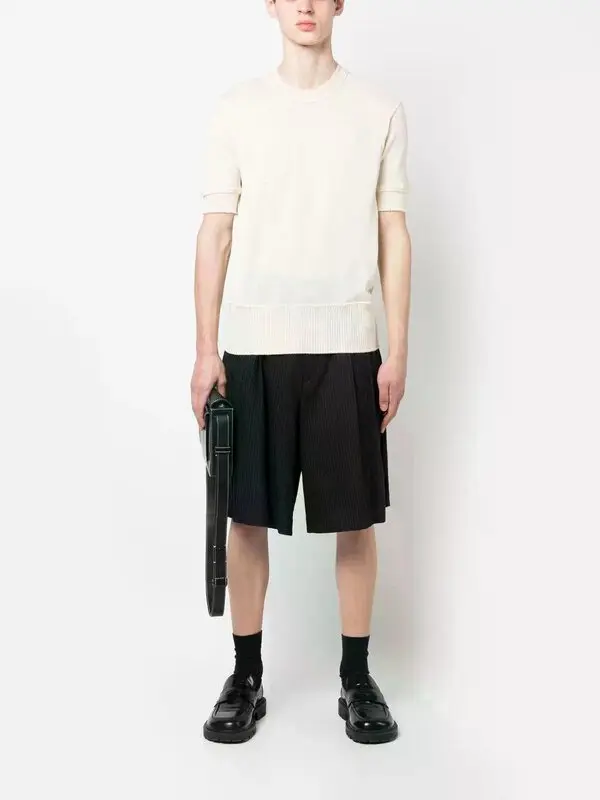 MAISON MARGIELA Ripped-edge Knitted T-shirt