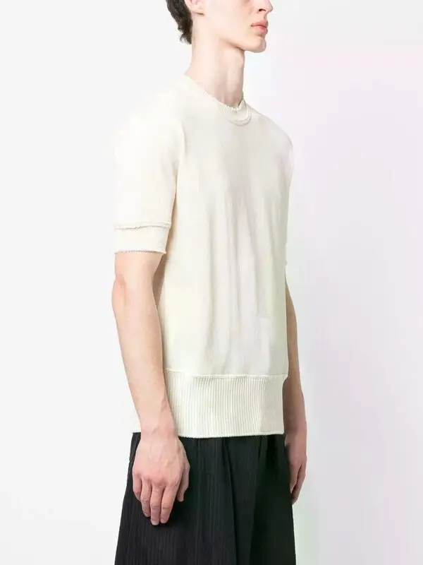 MAISON MARGIELA Ripped-edge Knitted T-shirt